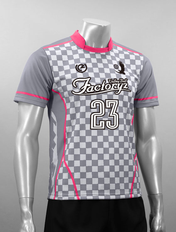 昇華デザイン11ブロックチェック プリントA グレー｜バスケットボールユニフォーム作成・チームオーダーのバスケットボールユニフォーム.jp